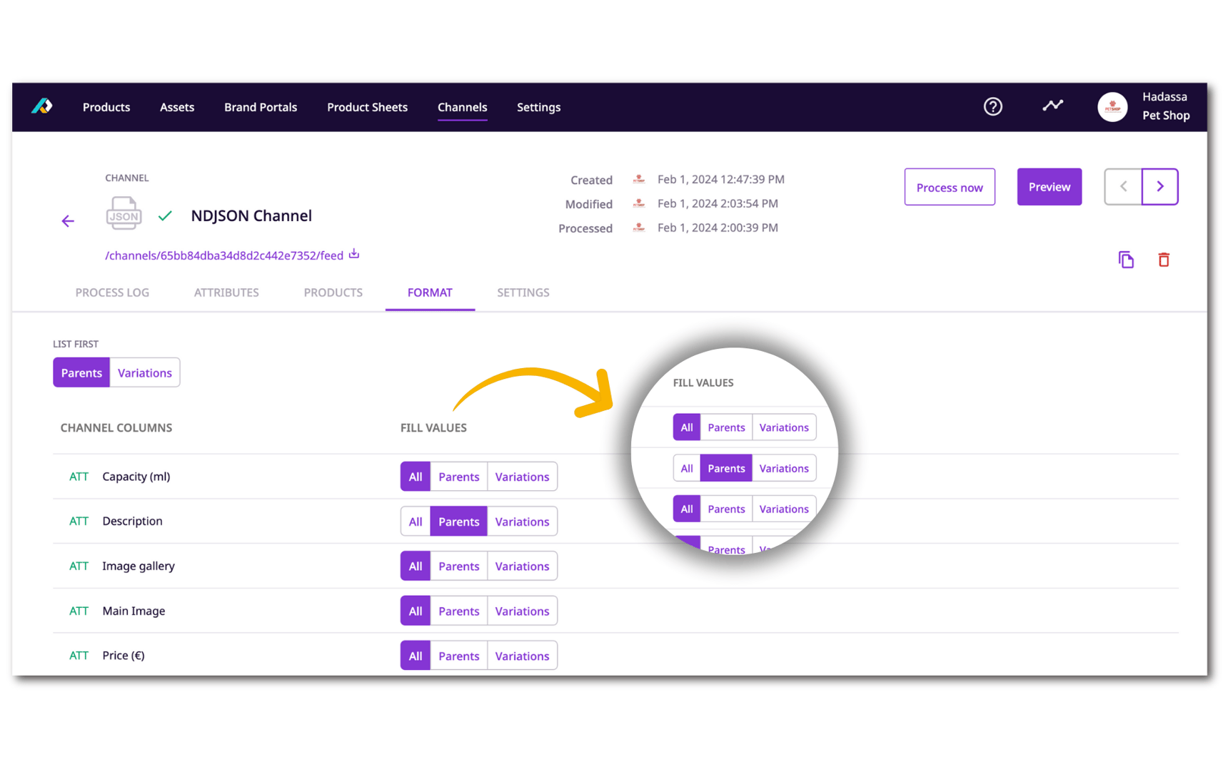 Defining the Format for NDJSON Channels